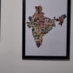 India Postage Stamp Collage Art - Etsy