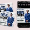 Initial Sermon Invitation Template Flyer,social Media Flyer Template ...