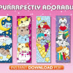 Kawaii Cats Coloring Bookmarks, Printables Instant Digital Download PDF ...