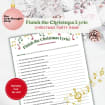 Finish the Christmas Lyric Game Printable, Holiday Song Trivia Quiz for ...