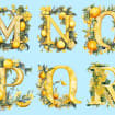 Limoncello Alphabet | Transparent PNG SVG | Summer Illuminated Letters ...
