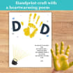 Fathers Day Handprint Craft Fathers Day Poem, Dad Handprint Art ...
