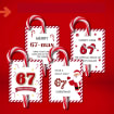 Printable 67 Christmas Candy Cane Holder Gift Tags, 6-7 Candy Cane Gram ...