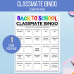 Back to School Bingo, Back to School Games, Classmate Bingo, Get to ...