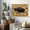 Lone Bull Buffalo Fabric Panel, Quilt Panel, Quilting Cotton Fabric ...