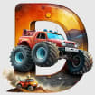 Monster Truck Alphabet Font PNG Monster Truck Letters and Numbers for ...