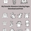 My Favorite Monsters, 15 Coloring Pages Plus/funny Monsters/kooky ...