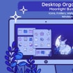Moonlight Bunny Desktop Theme: Wallpaper, Icons, Cursors (digital ...