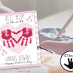 Mother’s Day Gift From Daughter, Pink DIY Handprint Card for Toddler ...
