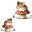 Mouse Sat on a Toadstool Watercolour Illustration, High Quality Digital ...