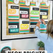 Neon Brights Classroom Posters, Easy and Modern Classroom Decorations ...