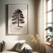 Nevada State Tree | Single-leaf Pinyon | Vintage Sketch | Tree Poster ...