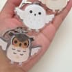 Barn Owl Bird Acrylic Glitter Keychain | Kawaii Chibi Wild Animal Lover ...