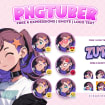 Zuri Cartoon PNG Tuber Pack: 6 Poses, Twitch Emotes, Text Logo - Etsy