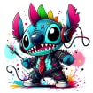 5 PNG Punk Stitch Png Stitch Splash and Watercolor Png Rocker Stitch ...