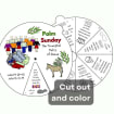 Palm Sunday Coloring Wheel, Triumphal Entry Sunday School Craft, Bible ...