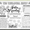 Palm Sunday Activity Placemat for Kids. the Triumphal Entry. Christian ...