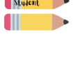 Pencil Student Name Tags, Student Desk Label Cards, Name Tags, Desk ...