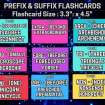 Prefix Suffix Flash Card Suffix Prefix English Grammar Downloadable ...