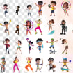 Summer Sports Clipart Bundle | Cute 3D Kids Playing Sports PNG ...