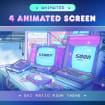 Retro Arcade Animated Stream Screen Pack for Twitch/gaming Room Stream ...