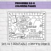 Proverbs 3:5-6 Trust in the Lord Set of 5 Printable Colouring Pages for ...