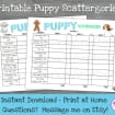 Puppy Scattergories Printable, Puppy Party Game, Dog Birthday, Puppy ...