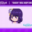 Raiden Shogun Nose Boop Animated Emote, Genshin Impact (digital Files ...