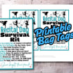Recital Day Survival Kit Printable Tag, Dance Recital Gift Bag Tag ...
