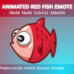 Red Fish Animated Emote for Twitch, Discord, and Youtube / Animated ...