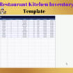 Restaurant Kitchen Inventory Template: Editable Google Sheets (digital ...