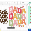 Dada Svg, Dada Png, Groovy Dada Svg, Retro Dada Sublimation Design ...