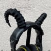 Ribbed Goat Demon Horns for Headphones Headsets, Gothic Curved Satyr ...