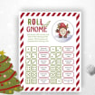 Roll a Gnome Christmas Dice Game for Kids and Adults, Printable ...