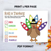 Roll a Turkey Kids Game, Thanksgiving Roll a Turkey Family Game ...