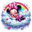 5 PNG Sleep Baby Minnie Png Mouse Splash and Watercolor Png Minnie ...