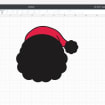 Cute Santa Claus Face SVG, PNG Clipart, and DXF Laser Cut File Design ...