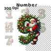 Christmas Alphabet Clipart: Santa Letters & Numbers (PNG Digital ...