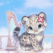 Pngtuber Baby Snow Leopard | Kawaii | Ready for Twitch | Vtuber Avatar ...