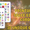 Space Bingo Cards Printable, Birthday Bingo for Kids, Space Birthday ...