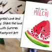 Watermelon Footprint Art: Summer Baby Keepsake (digital Download) - Etsy