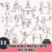 Stickman Businessman Daily Routine PNG SVG Bundle Office Worker Clipart ...