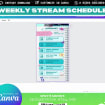 Blue Y2K Notebook Stream Schedule Template | Twitch Youtube Discord ...