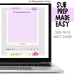Substitute Binder | Sub Prep | Sub Binder | Sub Made Easy - Etsy