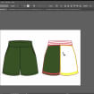 Boxing Shorts Oversized Fit Vector Template Mock-up Adobe Illustrator ...