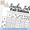 Back to School Teacher Icebreaker Game, Printable Teacher Dice Activity ...