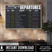 Airplane Party 48"x36" Poster, Departure Sign, Airport Terminal Sign ...