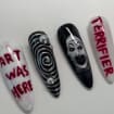 Terrifier Horror Press on Nails: Bloody Clown Art, Long Stiletto False ...