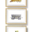 Navy Blue Train Print, Boys Train Nursery Print, Blue Steam Engine ...