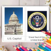 U.S National Symbols and Landmarks 3-part Cards Montessori Flashcards ...